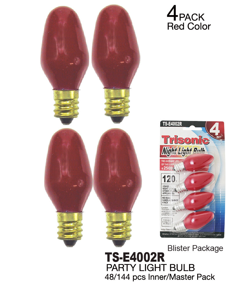 TS-E4002R - Red Night Light Bulbs — Trisonic Wholesale Supplier