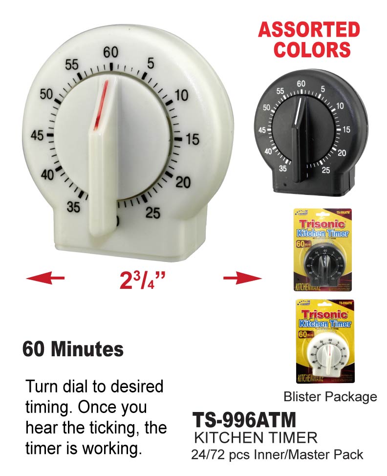 TS-996ATM - Round Kitchen Timers — Trisonic Wholesale Supplier