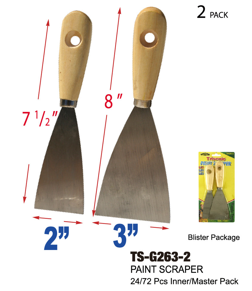 TS-G263-2 - Paint Scraper Set — Trisonic Wholesale Supplier