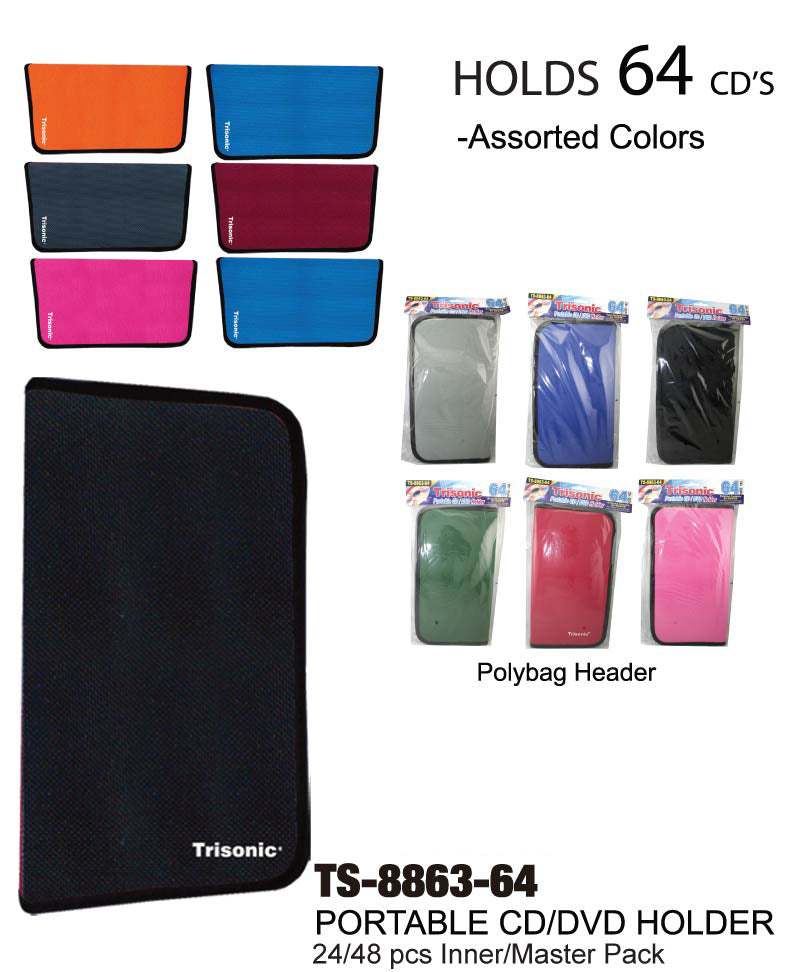 TS-8863-64 - Portable CD/DVD Holder — Trisonic Wholesale Supplier