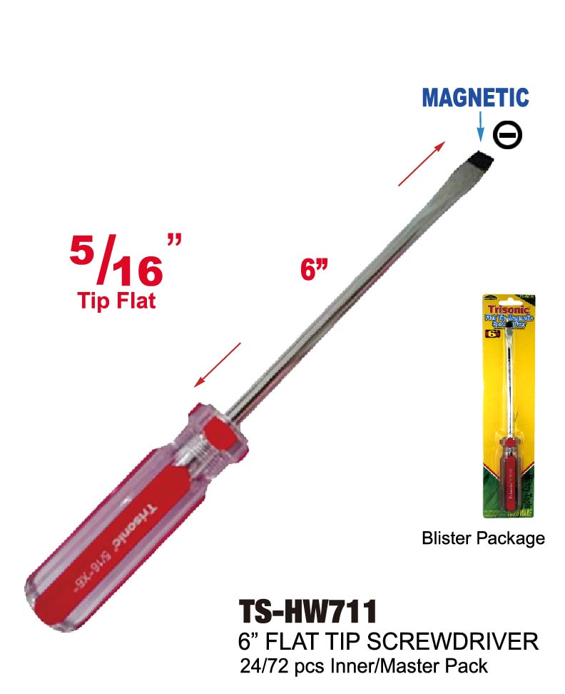 TS-HW711 - Flat Tip Screwdriver — Trisonic Wholesale Supplier