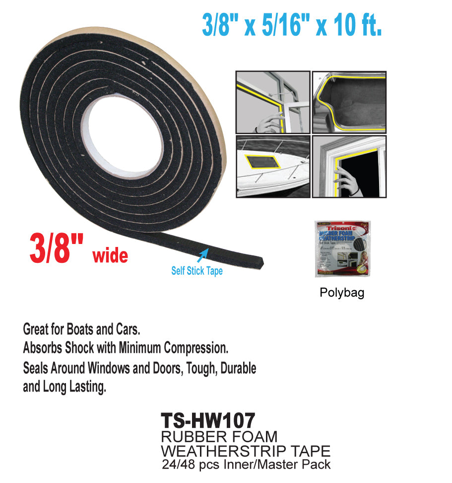 TS-HW107 - Rubber Foam Weatherstrip ** — Trisonic Wholesale Supplier