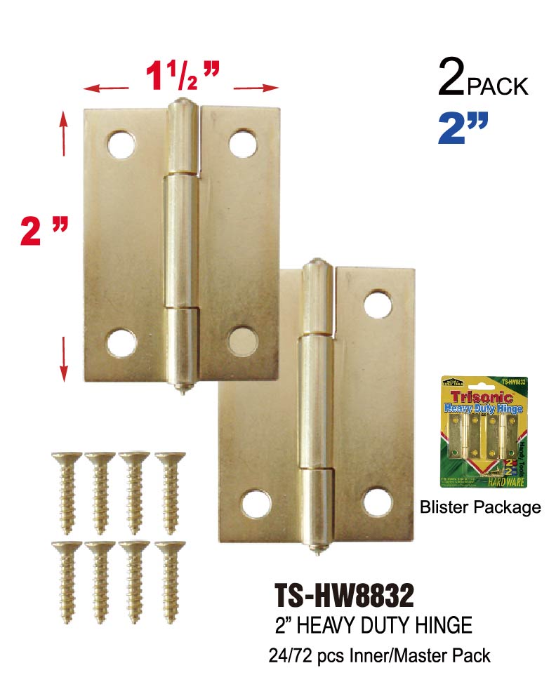 TS-HW8832 - Heavy Duty Hinge (2") — Trisonic Wholesale Supplier