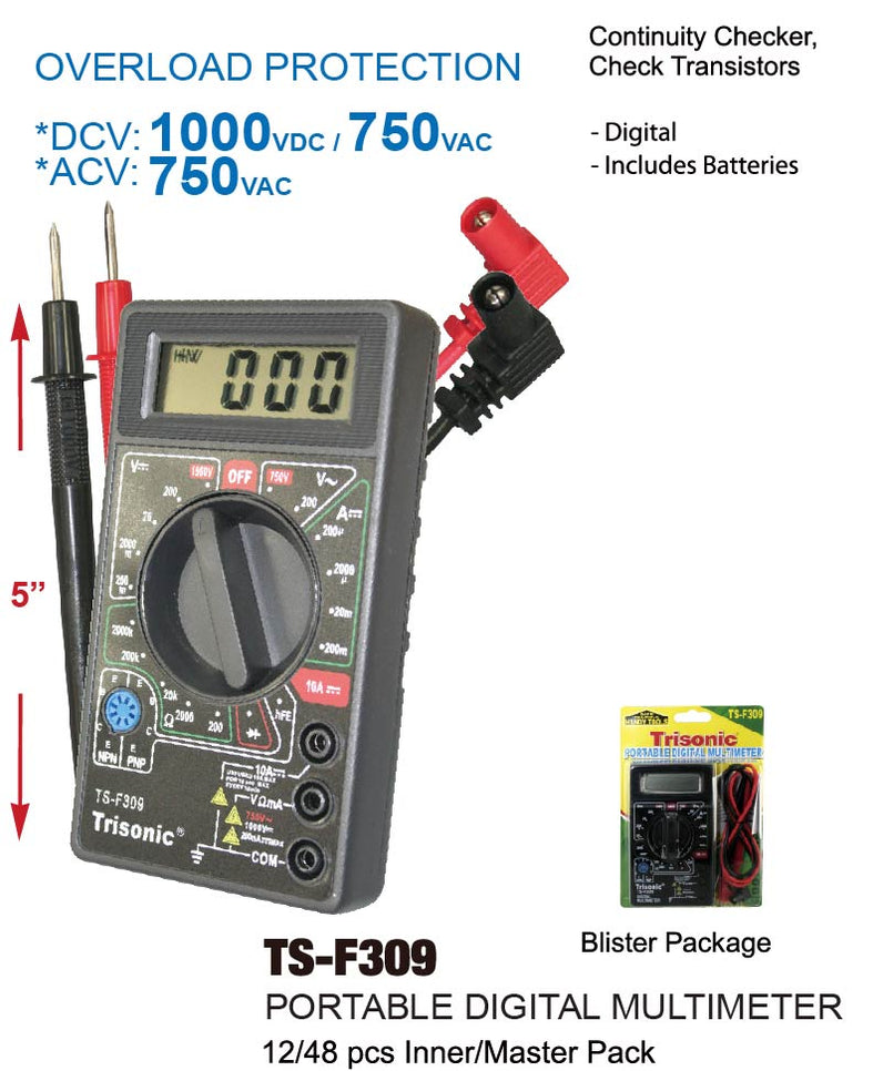 TS-F309 - Portable Digital Multimeter — Trisonic Wholesale Supplier