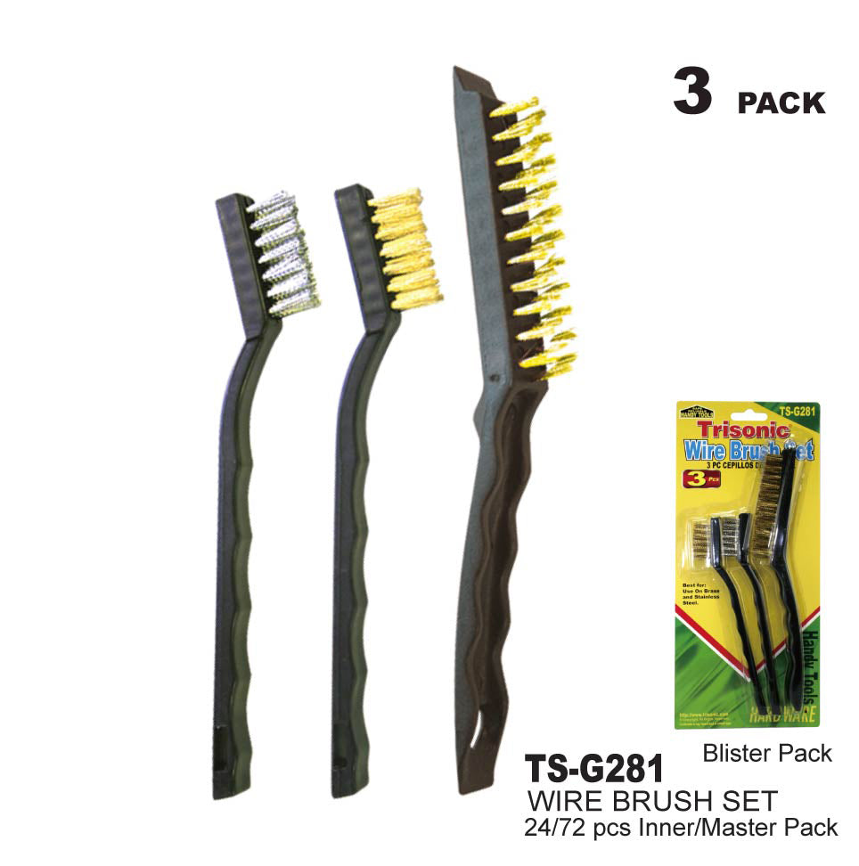 TS-G281 - Wire Brush Set — Trisonic Wholesale Supplier