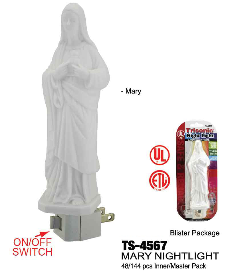 TS-4567 - UL Mary Night Light — Trisonic Wholesale Supplier
