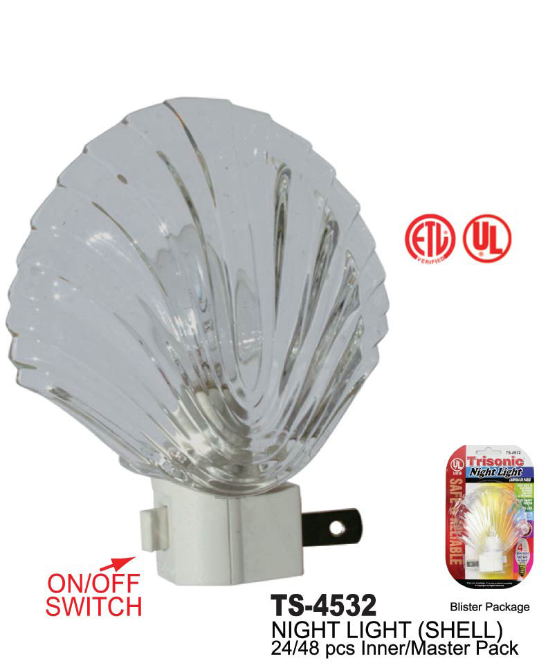 TS-4532 - UL Clear Shell Night Light — Trisonic Wholesale Supplier