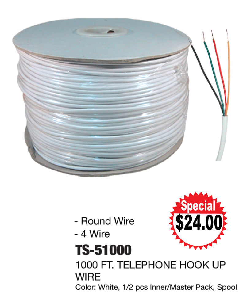 TS-51000 - Telephone Hook Up Wire ** — Trisonic Wholesale Supplier