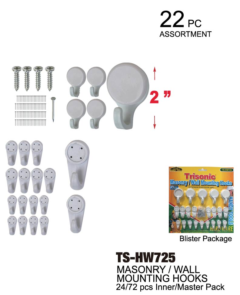 TS-HW725 - Masonary Mounting Hooks — Trisonic Wholesale Supplier