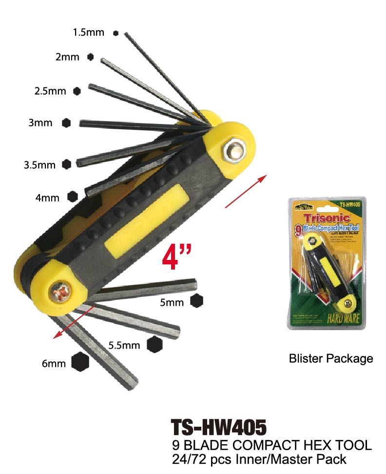 TS-HW405 - Compact Hex Tool — Trisonic Wholesale Supplier