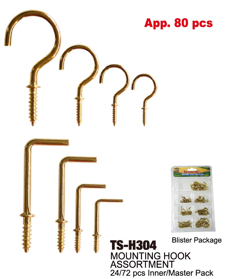 TS-H304 - Mounting Hook Assortment — Trisonic Wholesale Supplier