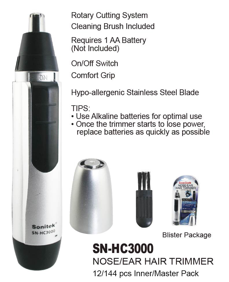 SN-HC3000 - Nose/Ear Trimmer — Trisonic Wholesale Supplier