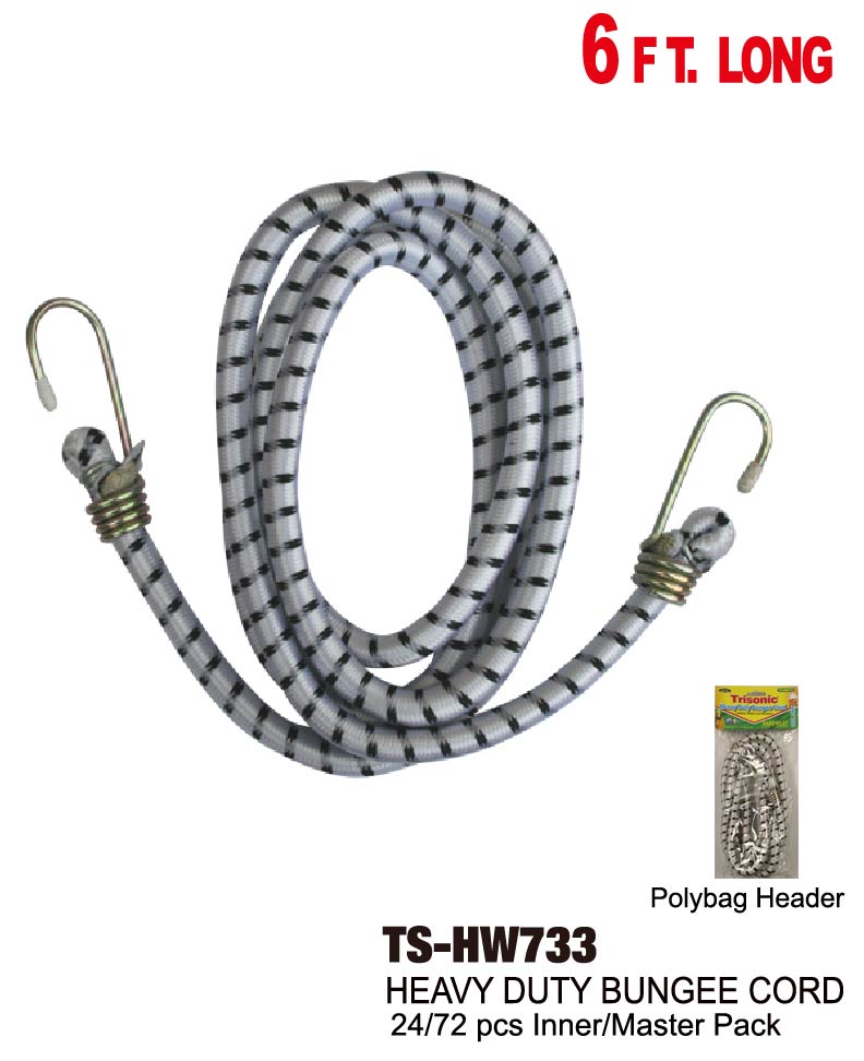TS-HW733 - Heavy Duty Bungee Cord (6 ft.) — Trisonic Wholesale Supplier