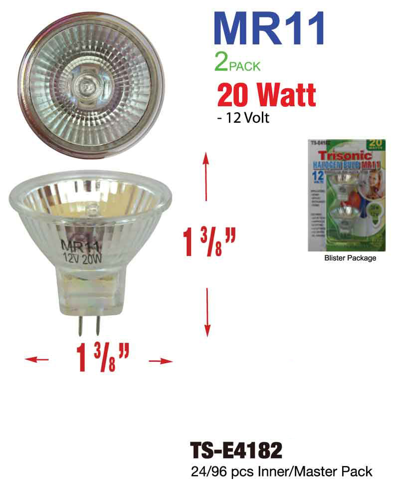 TS-E4182 - MR11 12 Volt Halogen Bulbs (20 Watts) *** — Trisonic ...
