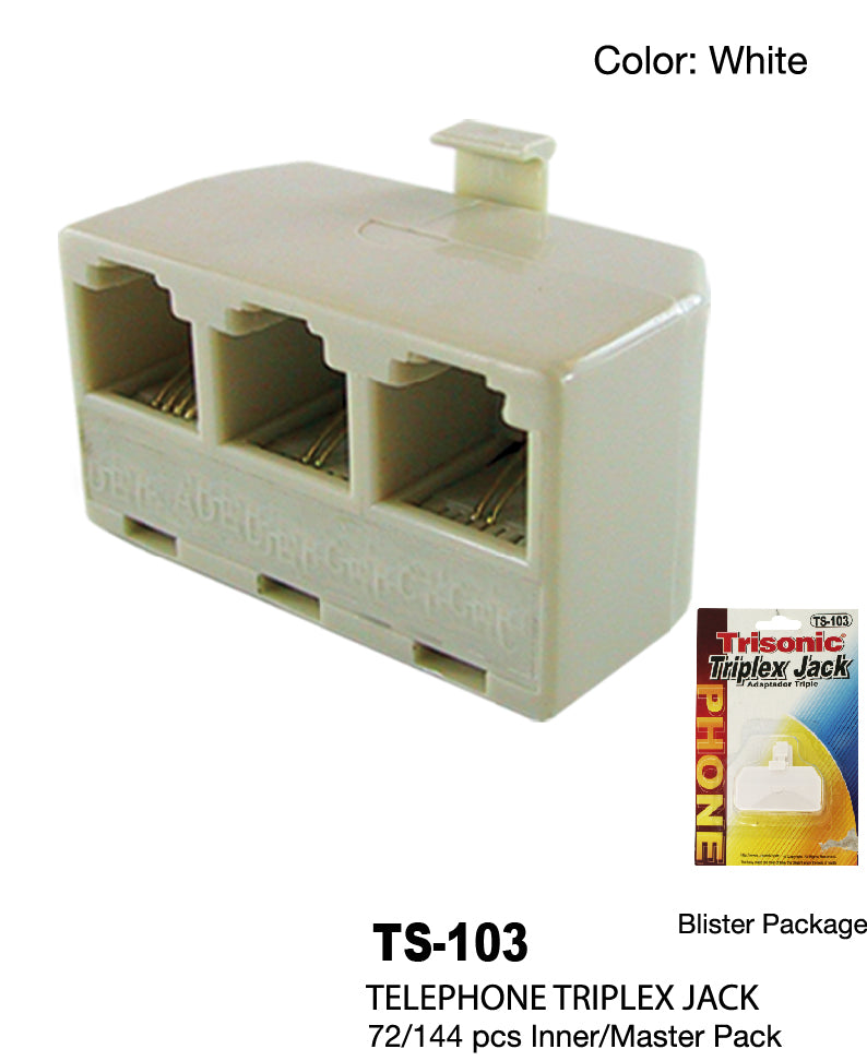 TS-103 - Telephone Triplex Jack — Trisonic Wholesale Supplier