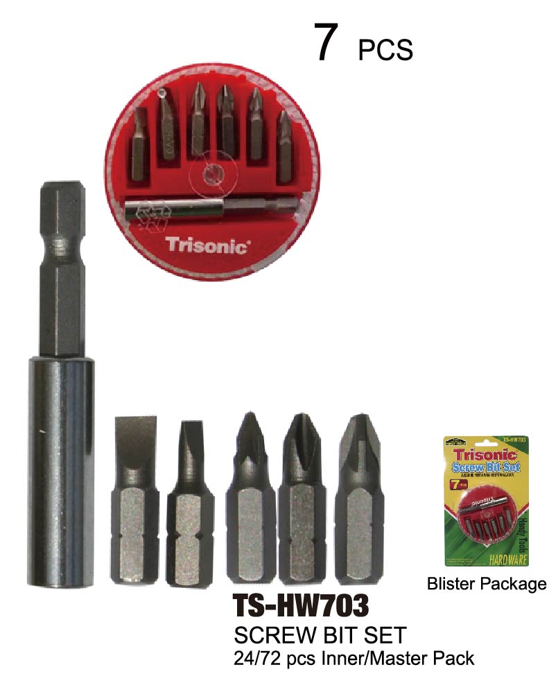 TS-HW703 - Screw Bit Set — Trisonic Wholesale Supplier