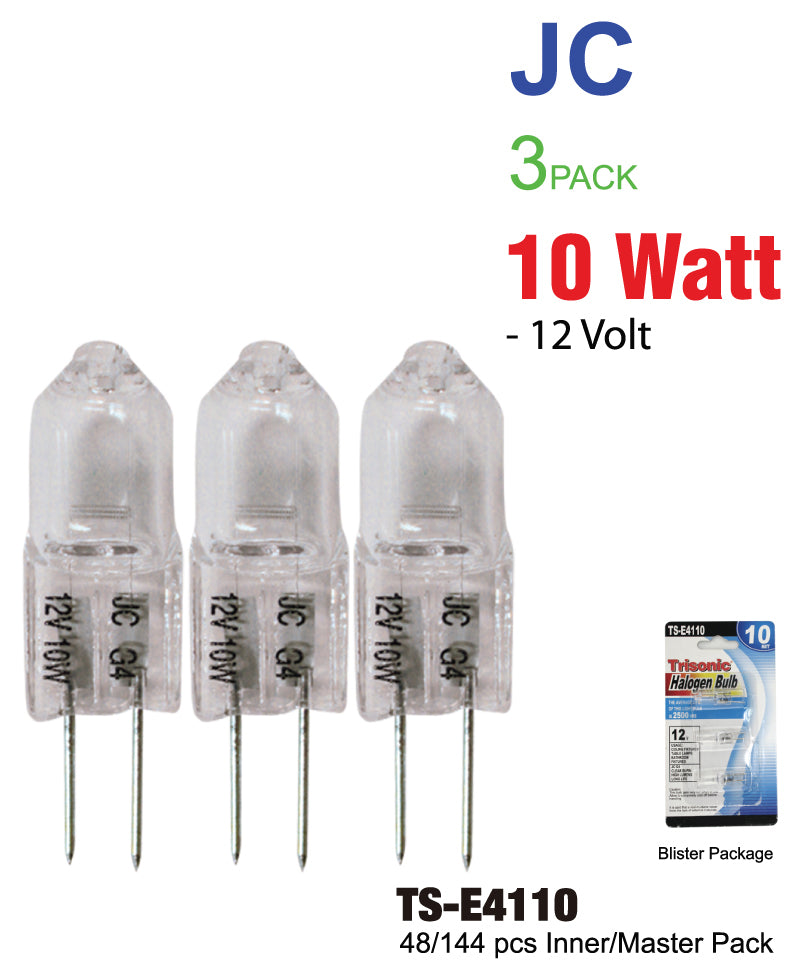 TS-E4110 - JC 12V Halogen Bulbs (10 Watts) *** — Trisonic Wholesale ...