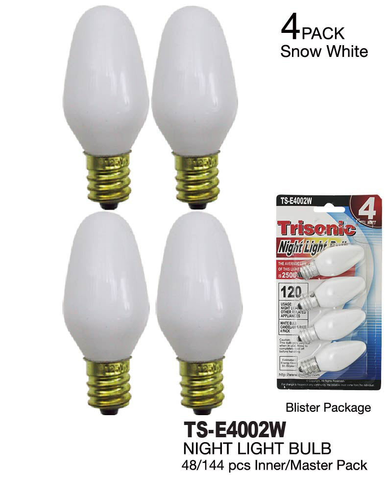 TS-E4002W - White Night Light Bulbs — Trisonic Wholesale Supplier