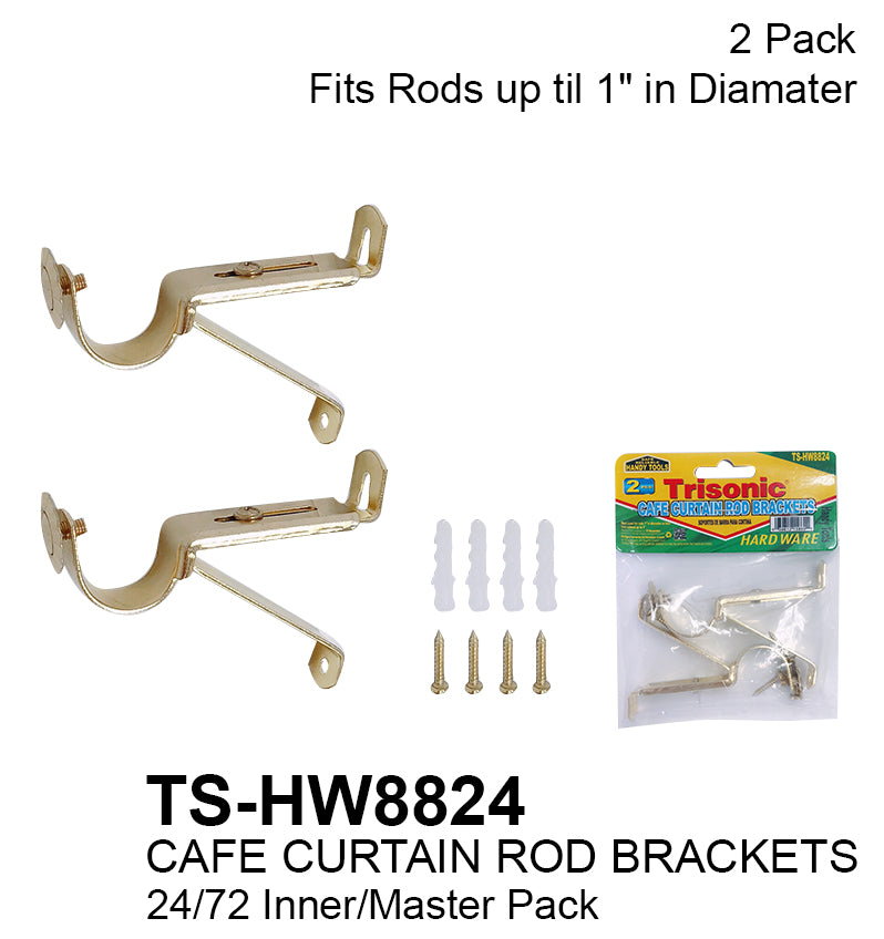 TS-HW8824 - Cafe Curtain Rod Brackets — Trisonic Wholesale Supplier
